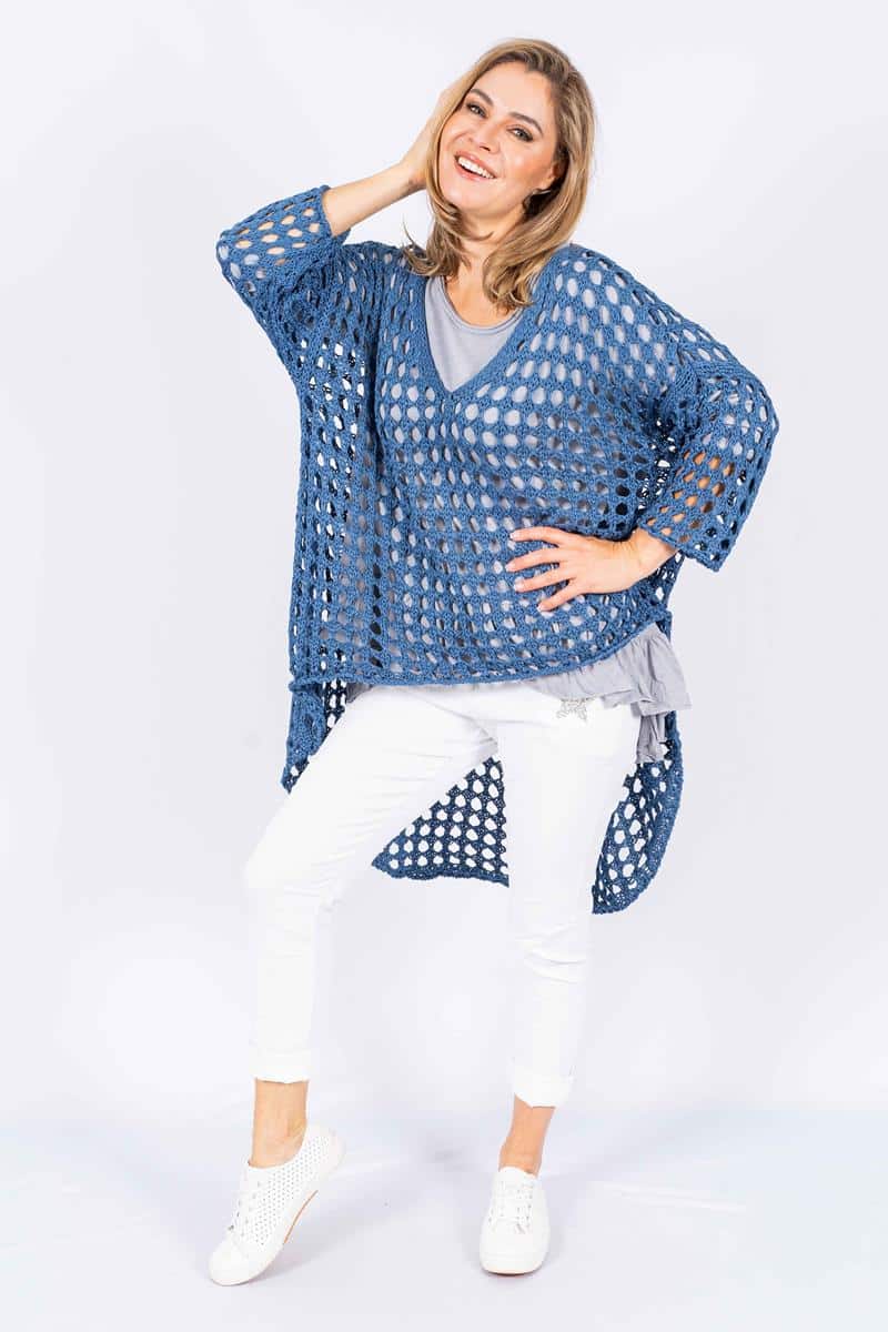 20387D Ronetta- Denim- Open weave knit overtop (1) (Copy) | The Italian ...