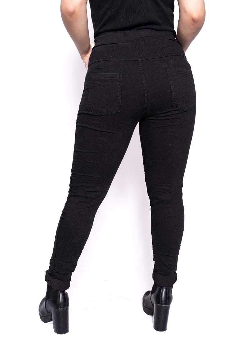 black-denim-stretch-pants-fancy-side-seam-poppi-231900B-Poppi (Copy ...